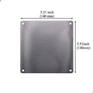 ThreeBulls 12 Pcs 140mm PVC Black PC Cooler Fan Dust Filter Dustproof Case Cover Computer Mesh