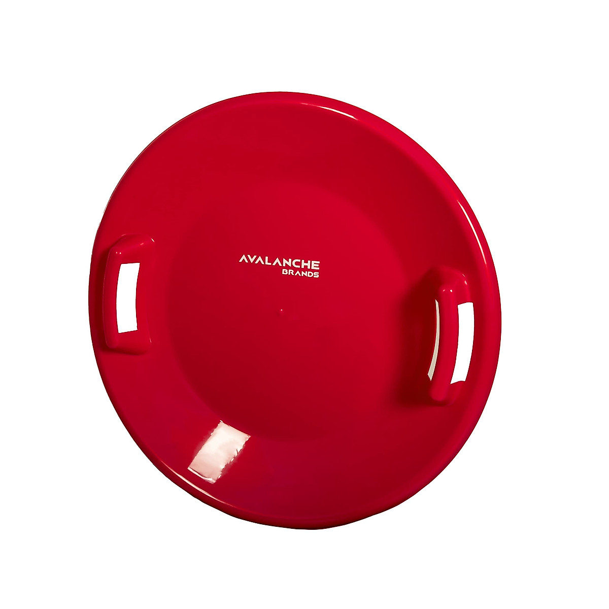 Avalanche Brands | 25" Downhill Saucer Snow Sled | Red | Durable Handles & Safe for All Ages