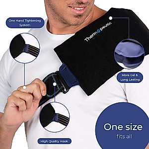 Thermopeutic Reusable Ice Pack for Injuries Reusable Unisex (15” X 7”) - Extra Long Lasting Gel Cold Pack Ice Wrap for Pain Relief and Surgery - Shoulder, Lower Back, Knee, Arm, Foot, Hip and More