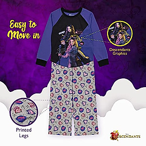 Disney Girls' Descendants 2-Piece Loose-Fit Pajamas Set, BEEN THERE SPELLED THAT, 6