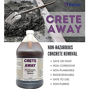 Crete Away Concrete Remover from Trucks, Mixers and Construction Equipment Mortar Grout and Stucco - Non Hazardous (1 Gallon)