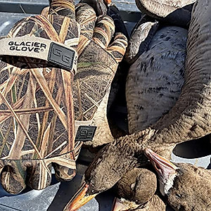 Glacier Glove Pro Waterfowler Waterproof Neoprene Gloves, Max 5, X-Large (824MA XL)