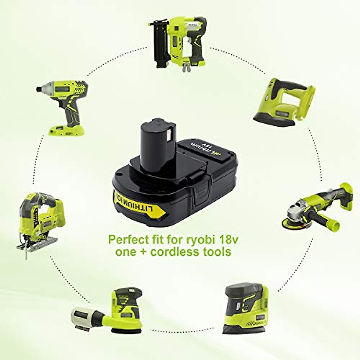 orstaimer 2Pack P108 2.5Ah Li-ion Compatible with Ryobi 18V Battery P102 Replacement for Ryobi Battery 18v Lithium P105 P103 P107