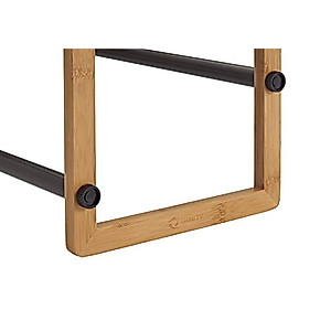 TRINITY BASICS 2-Tier Expandable Shoe Organizer with Bamboo Frame, Stackable Shoe Rack for Closet, Stores up to 16 Pairs of Shoes, Dark Bronze Finish, Expands from 24” to 44”, 2-Pack