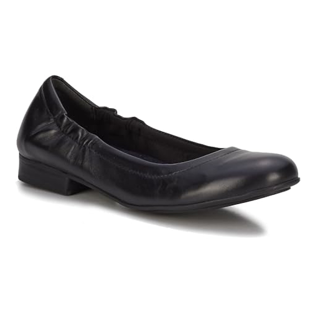Ros Hommerson Women's TESS Comfortable Cushioned Flat Black Leather 13 US Medium (B)