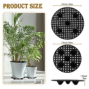 8Pcs Plant Stand Indoor Outdoor, Plant Level Pot Elevator- 2 Size Plant Riser Holder Plastic Floor Protector Plant Trivet, Heavy Planter Holder for Prevent Rot and Damage on Patio & Deck(7.9"&11.8" )