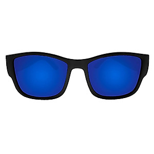 BOMBER Sunglasses for Men that Float in Water, Blue Mirror Sunglasses with Gray Foam Lining - GM101BM