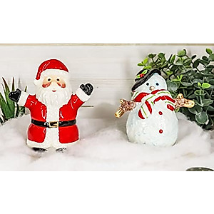 Set Of 1 Santa Claus And Mr Snowman Salt And Pepper Shakers