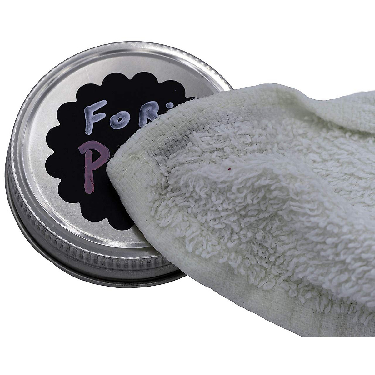 48 Chalkboard Label Stickers by Mason Jar Lifestyle - Reusable Black Vinyl Stickers for Jars and Lids (Oval)