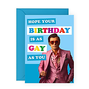 CENTRAL 23 Birthday Cards For Men Women Lesbian Gay - Funny Gay Birthday Card - Sarcasm Humor - Gifts For Him Her They - Comes With Fun Stickers