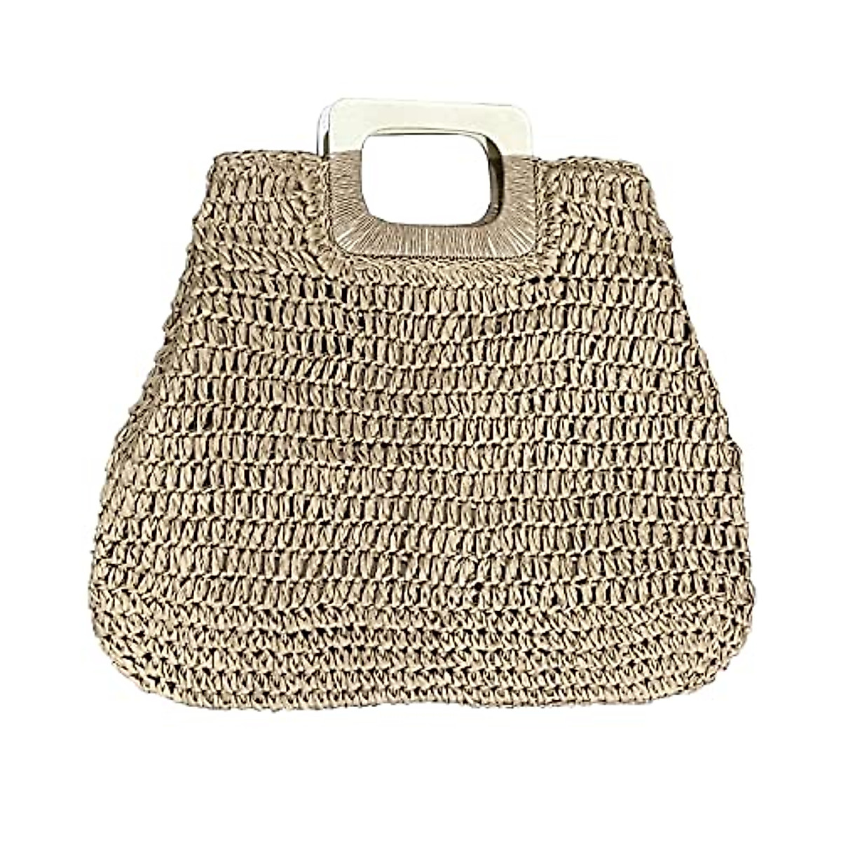 Straw Beach Bag,Women Hobo Summer Woven Large Handbags Straw Tote Bag (Light brown)