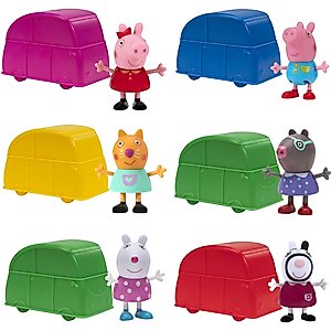 Peppa Pig Car Surprise Blind, 6 Pack - Collectible Mini Figures and Cars, Chosen at Random - Includes 1 Exclusive Mystery Figure Inside Each Pack – Toys for Kids - Amazon Exclusive