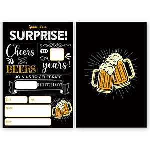 FujLoy Ch*rs And B*rs Birthday Party Invitations, Birthday Invitations, Adult Birthday Invitation.（070）