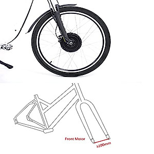 Electric Bike Conversion Kit Front Wheel Motor 350W E-Bike Kit 36V Hub Motor 20" Bicycle BLDC Controller with LCD Display Controller PAS Brake Lever (20inch Front Wheel 36V 350W)