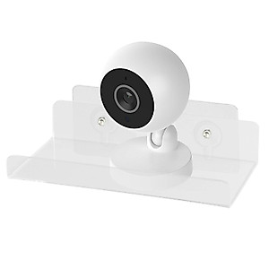 Tmay Floating Shelf | Acrylic Acid Speaker Shelves Wall Mounted with Removable Rail - No Drilling Shelf Wall Mount Shelf for Home Bedroom Living Room Bathroom