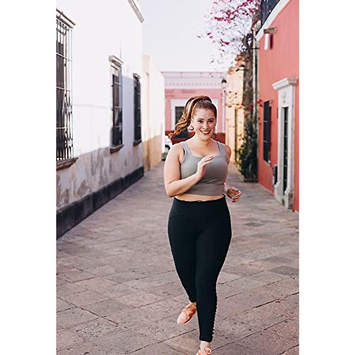 YOLIX 2 Pack Plus Size Leggings with Pockets for Women, 2X 3X 4X High Waisted Black Workout Leggings