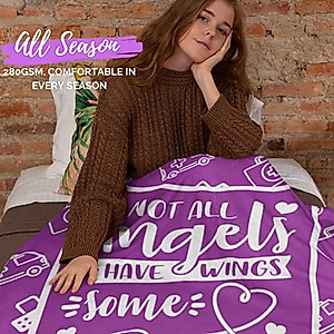 InnoBeta Nurse Blanket, Warm Soft Fuzzy Blanket for Women, Nurse Gift for Female Nurse, RN, Retired Nurse on National Nurse Day, Nursing School Graduation Throw Blanket for Bed, Couch-Purple