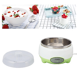 Yoghourt Machine, 15W Automatic Digital Yogurt Maker, DIy Yoghourt Container Yogurt Maker, Stainless Steel Container for Home Organic Yogurt, Cheese, Fruit Wine(USA)