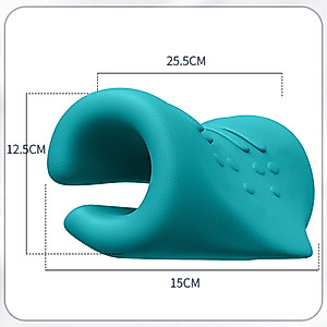 KellyKessa Neck and Shoulder Relaxer, neck hump corrector, Neck stretchers,cervical neck traction pillow, back massager for back pain spinal Relaxer for TMJ Pain Relief and neck stretcher (Blue)