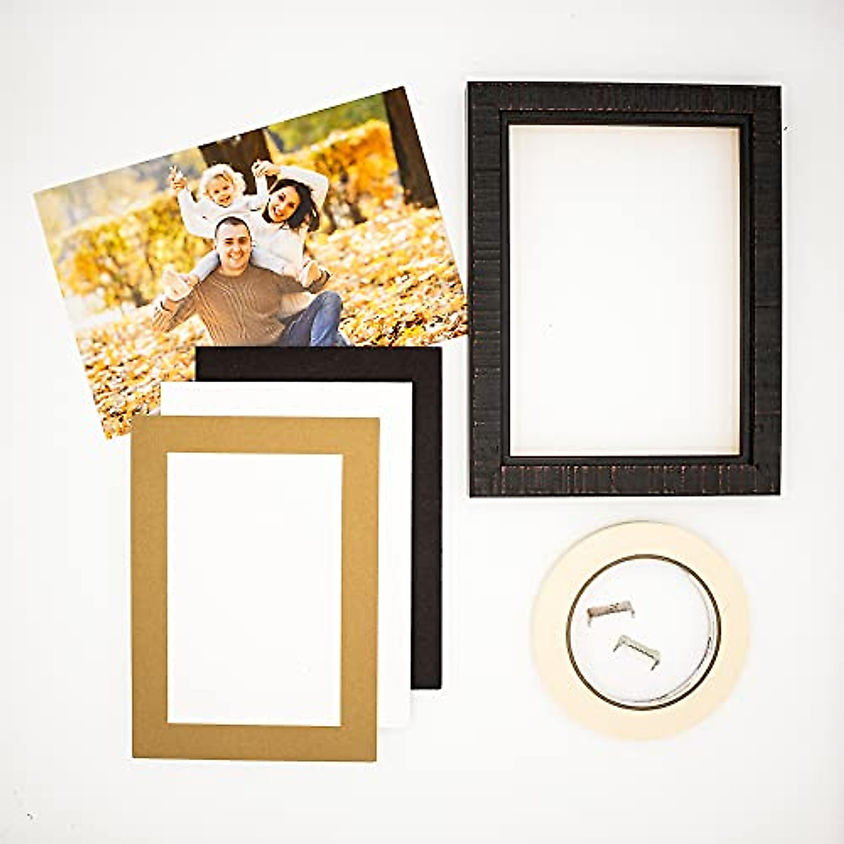 8x12 Mat Bevel Cut for 6x10 Photos - Acid Free Rattan Beige Precut Matboard With Backing Board and Crystal Clear, Self Seal Photo Mat Bag - For Pictures, Photos, Framing - 4-ply Thickness