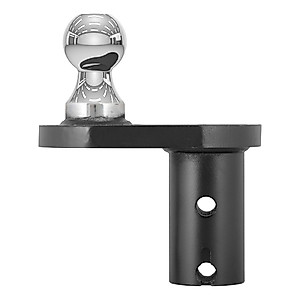 CURT 60602 Double Lock Offset Gooseneck Ball, 4-Inch Offset, 20,000 lbs, 2-5/16-Inch Diameter , Black