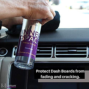 Lithium Inner Space - Interior Detailer, Conditioner, And Protectant. Revives Interiors and Keeps Them Looking New - Natural Appearance, UV Inhibitors, Low Sheen Formula, Makes Surfaces Healthy, Not Shiny.