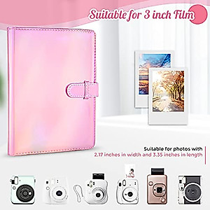 Ablus 128 Pockets Mini Photo Album for Fujifilm Instax Mini Camera, Polaroid Snap, Z2300, SocialMatic Instant Cameras & Zip Instant Printer (Magic pink)