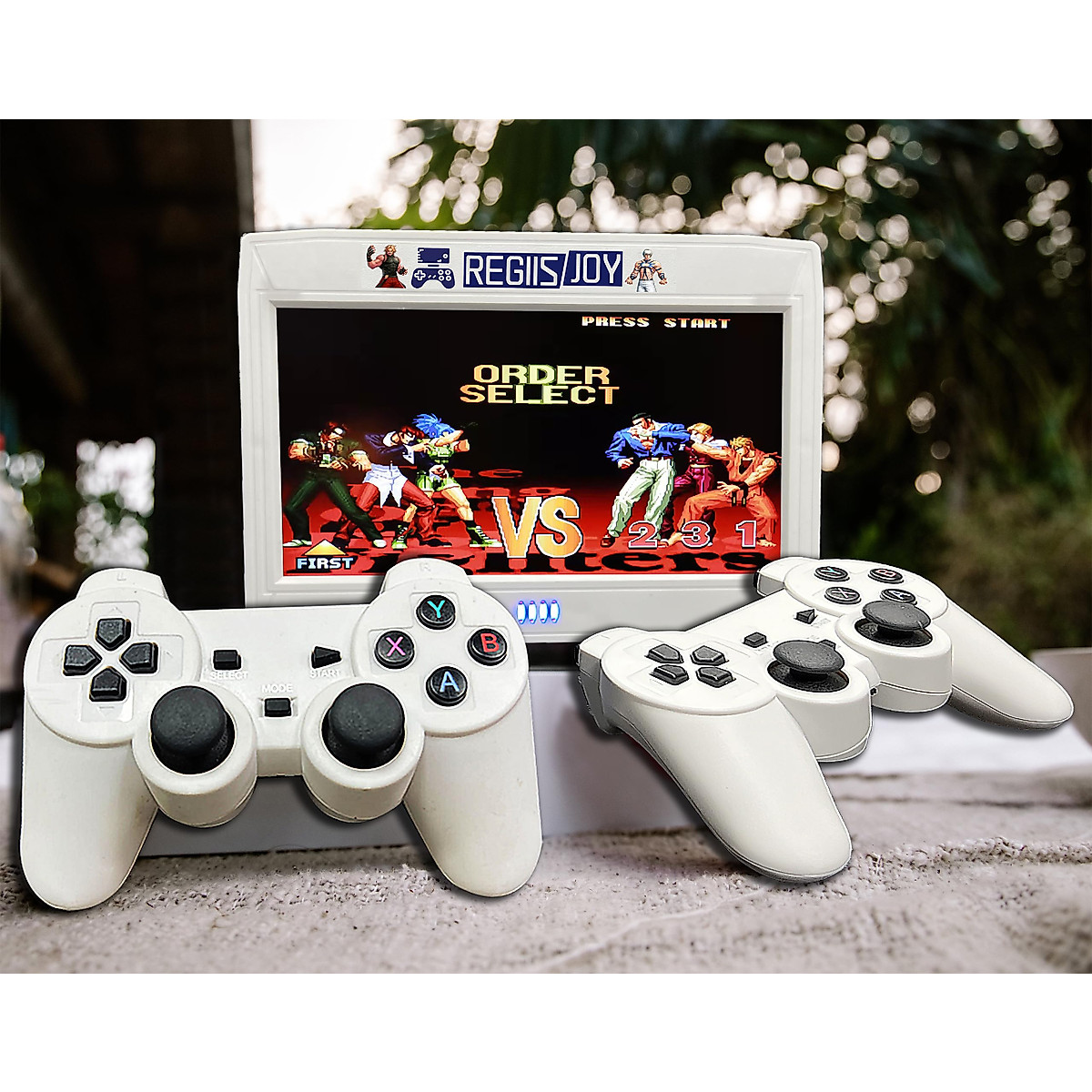 RegiisJoy 28000 in 1 Handheld Portable Arcade Game Console Mini Pandora Box 50S with HD Screen 2.4GHZ Wireless Controllers Search/Hide/Save/Load/Pause Games