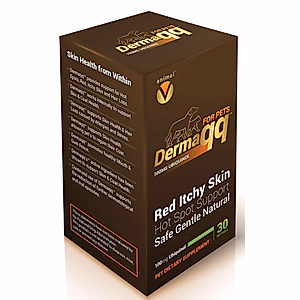Dermaqq Ubiquinol - CoQ10 for Dogs and Cats Hot Spots, Hair Loss, Dermatitis Support (2 Boxes - 100MG softgels)