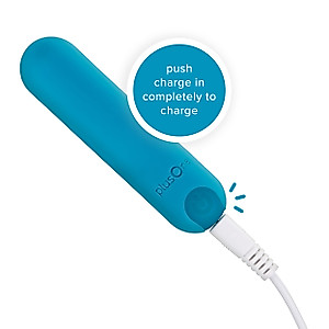 plusOne Bullet Vibrator for Women with Finger Sleeve - Mini Vibrator Made of Body-Safe Silicone, Fully Waterproof, USB Rechargeable - Personal Massager with 10 Vibration Settings Teal