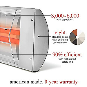Infratech CD-4024 SS Stainless Steel 39” Dual Element Fixture 4000 Watt, 240 Volt, Stainless Steel Finish