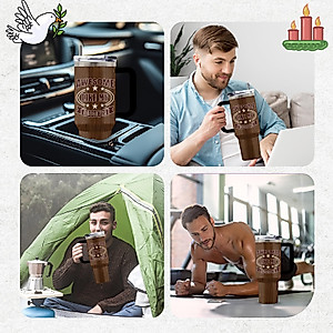 Uibunoo Dad Birthday Gift, 40 Oz Awesome like My Daughter Tumbler with Handle & Straw, Father Gifts from Daughter, Birthday Presents for Dad Daddy Father Tumbler, New Daddy Gift