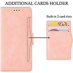 HualuBro Google Pixel 4 Case, Magnetic Full Body Protection Shockproof Flip Leather Wallet Case Cover with Card Slot Holder for Google Pixel 4 Phone Case (Pink)