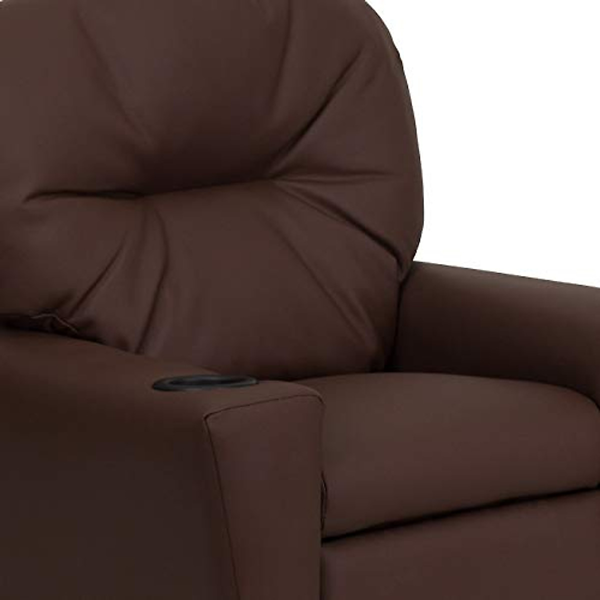 Flash Furniture Contemporary Brown LeatherSoft Kids Recliner with Cup Holder