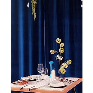 H S D K CREATE YOUR LIFE 2 Yard Premium Velvet Fabric,Washable Fabric and Wrinkle Resistant Velvet Perfect for Table Cover for Holidays, Weddings, Parties (Blue)