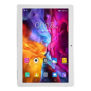 HEEPDD 10.1 Inch Tablet 6GB 128GB 5G WiFi Calling Tablet MT6592 10 Core Calling Tablet for Android 12 Gold for Study (US Plug)