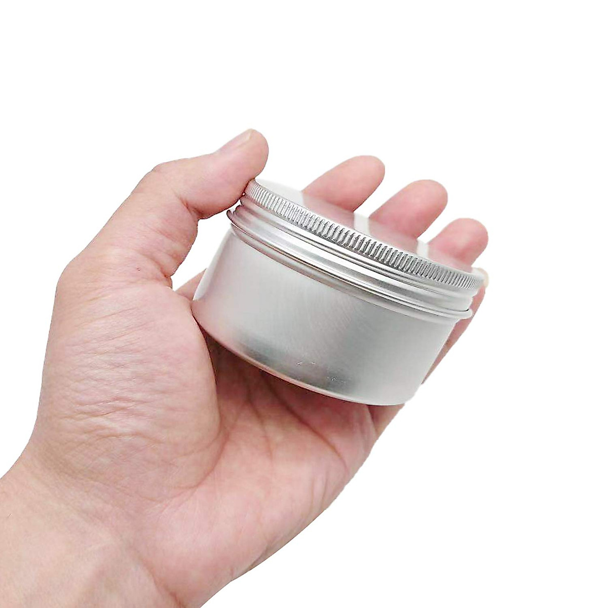6 Ounce Aluminum Cans 180 mL Screw Lid Metal Storage Tins Containers for Storing Spices, Candies, Lip Balm, Candles, 12 Pcs.