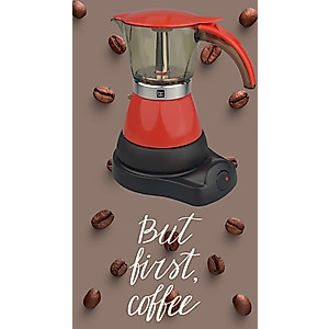 Bene Casa - Electric Espresso Maker 1-3 Cup Red, Cafetera Electrica Roja de 3 Tasa Model BC-95514.