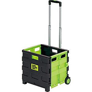 Takeda Corporation ZY-36MBG2 [Gardening, Harvesting, Equipment Storage, Trunk and Carry] Foldable Container Carrier, Black/Green, 16.9 x 13.0 x 33.9 inches (40.5 x 33 x 86 cm)