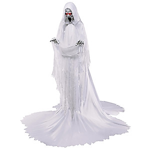 Spirit Halloween 7 Ft Emmeline Animatronic | Decorations | Animated | Light Up Red LED Eyes | Lunging Motion | Plays Sounds