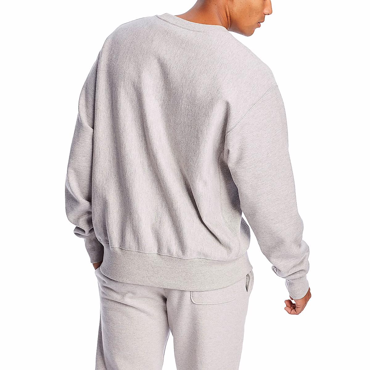 Champion Men's Reverse Weave Sweatshirt, Oxford Gray, Large