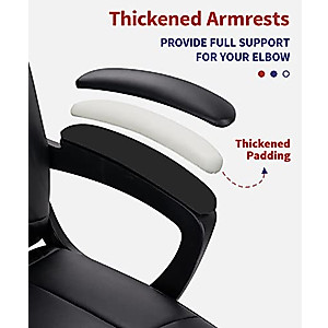 KLASIKA Home Chair Executive Office Chair Desk Ergonomic Swivel Chair with PU Leather Black 1 Pack