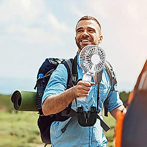 EasyAcc Mini Handheld Fan, USB Desk Fan Rechargeable Battery Operated Fan 5-23 Hours 3 Speeds Foldable Strong Wind Personal Powerful Cooling Fan Portable for Travel Camping Office Home