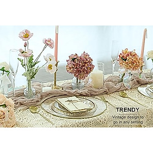 Glass Bud Vases Set of 16 Pcs, Small Bud Vases in Bulk, Christmas Decoration Vases for Centerpieces, Clear Bud Vases for Rustic Wedding Centerpieces, Home Table Flower Decor