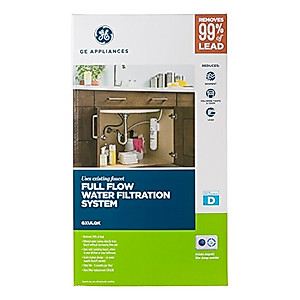 GE Under Sink Water Filter System for Entire Home | Water Filtration System Reduces Sediment, Rust & More | Replace Filter (GXULQR) Every 6 Months | GXULQK