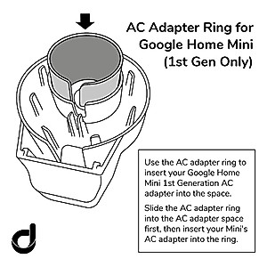 doqxD Outlet Wall Mount Holder for Google Nest Mini and Google Home Mini: Essentials Made for Google Home - Fits All Google Mini Generations (1-Pack, Frost White)
