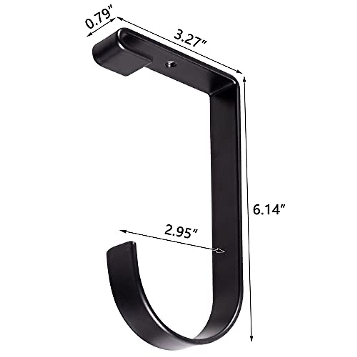 Saderoy 4-Pack Add-On Storage Flat Hook Accessory for Garage Ceiling Storage Rack and Wall Shelving, Black- Suitable for FLEXINOUMTS Ceiling Storage Racks and Wall Shelves