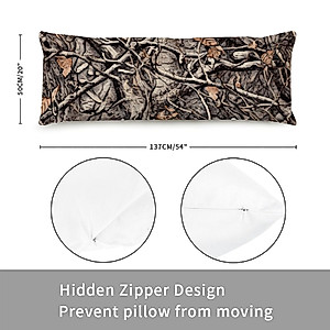 Tamengi Body Pillow Cover, Hunting Camouflage Pattern 8 Pillow Cover, Long Pillowcase with Zipper Closure, Bedding Bedroom Decor Home Gift