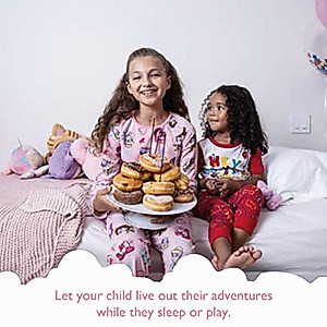 Disney Girls' Princess 6-Piece Snug-Fit Cotton Pajamas Set, DREAM BIG, 6