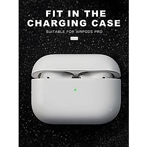 Brujula 3 Pairs AirPods Pro Ear Tips Ear Hooks Covers, Reduce Pain, Silicone Accessories, Anti-Slip Replacement Ear Tips, Fit in The Charging Case (M)